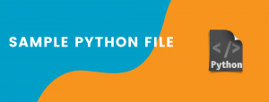 Sample Python File Download for Demo - Learning Container