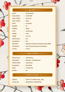 Download Biodata Format For Marriage [Boy & Girl]