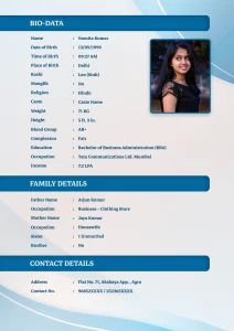 Download Biodata Format For Marriage [Boy & Girl]