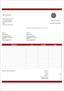 50+ Bill Invoice Template in Excel & Word - Free Download