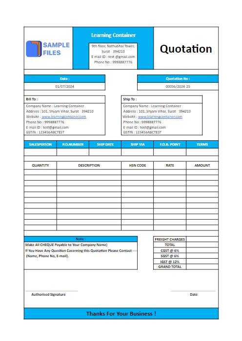 50+ Professional Quotation Template in Excel [Free Download]