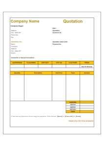 50+ Professional Quotation Template in Excel [Free Download]