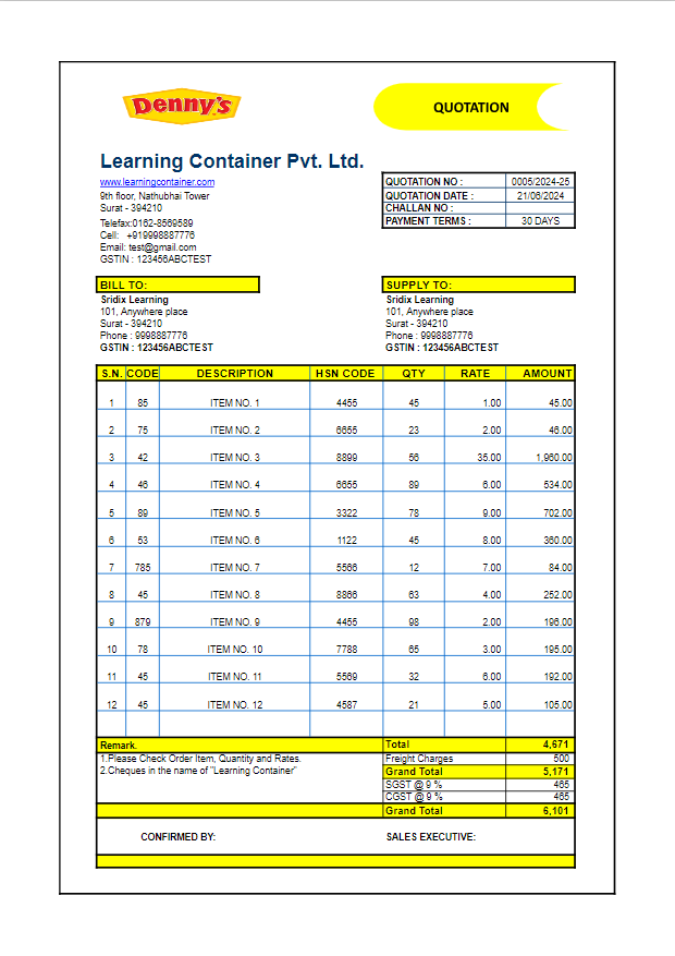50+ Professional Quotation Template in Excel [Free Download]