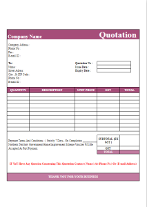 50+ Professional Quotation Template in Excel [Free Download]