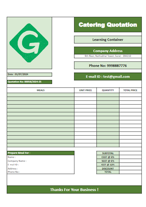 50+ Professional Quotation Template in Excel [Free Download]