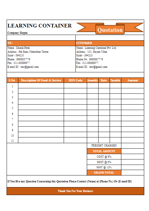 50+ Professional Quotation Template in Excel [Free Download]