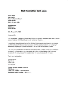 Sample NOC Letter Format & Templete in Word | PDF - Learning Container