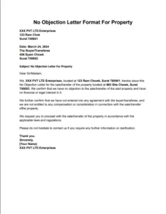 Sample NOC Letter Format & Templete in Word | PDF - Learning Container