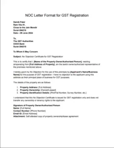 Sample NOC Letter Format & Templete in Word | PDF - Learning Container