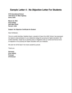 Sample NOC Letter Format & Templete in Word | PDF - Learning Container